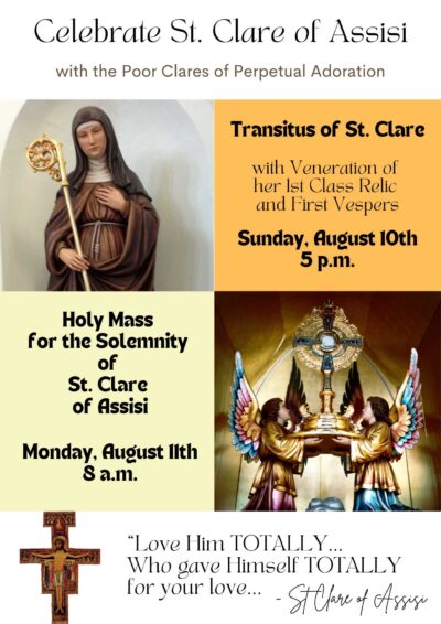 Celebrate St. Clare with the Poor Clares! – Desert Nuns